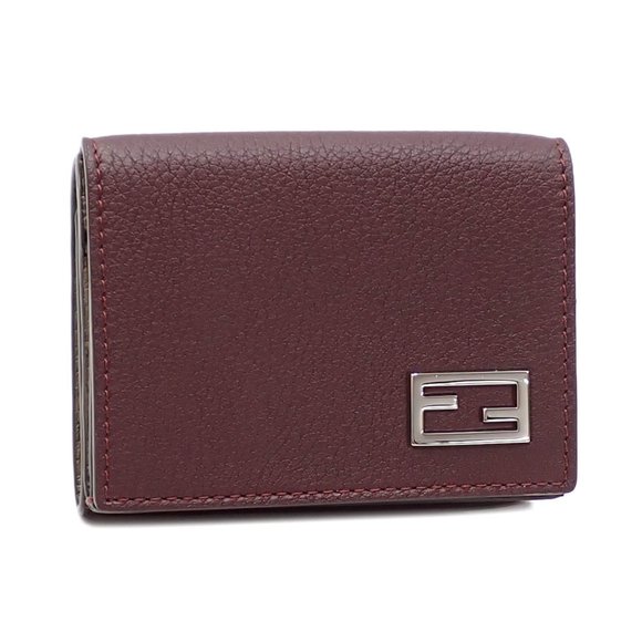 Fendi | Bags | Fendi Trifold Wallet Mens Red Calf Leather 7m280 Ajf6 ...